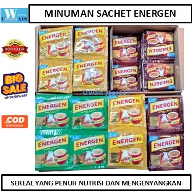 Jual MInuman Sereal Energen Coklat / Vanila / Kacang Hijau Sachet Oat ...
