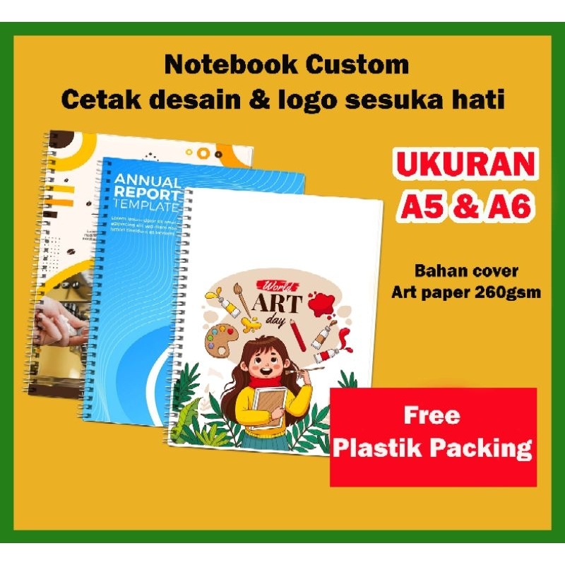 Jual Custom notebook/Cetak notebook/Custom notes/Buku agenda | Shopee ...