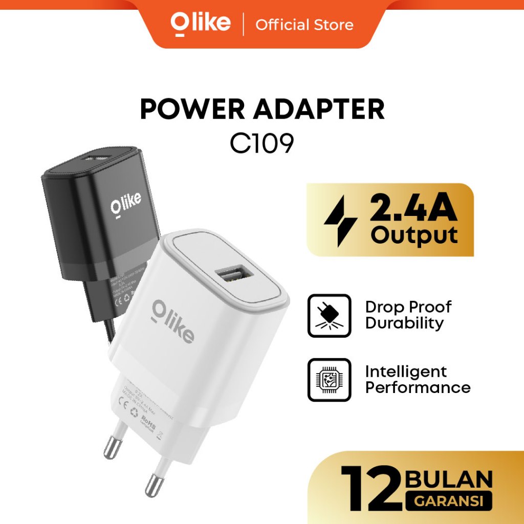Jual Olike Charger Palm C109 Series USB 2.4A Fast Charging Smart ...