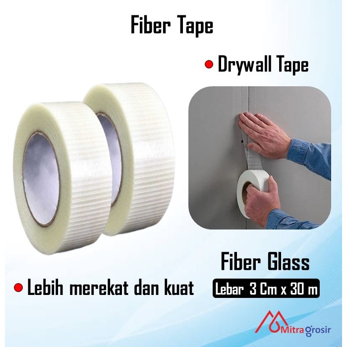 Jual LAKBAN GYPSUM GIPSUM 3CM 5CM X 30M LEM ISOLASI KASA MESH FIBER ...