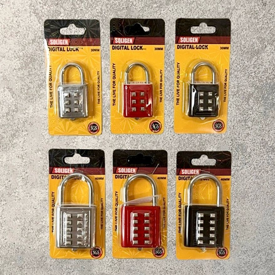 Jual Gembok Nomor Password Digital Padlock SOLIGEN 30 40mm | Shopee ...