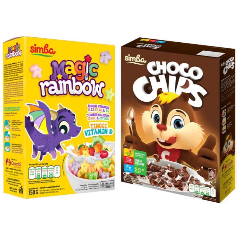 Jual Simba Choco Chips Sereal Cokelat box rainbow magic | Shopee Indonesia