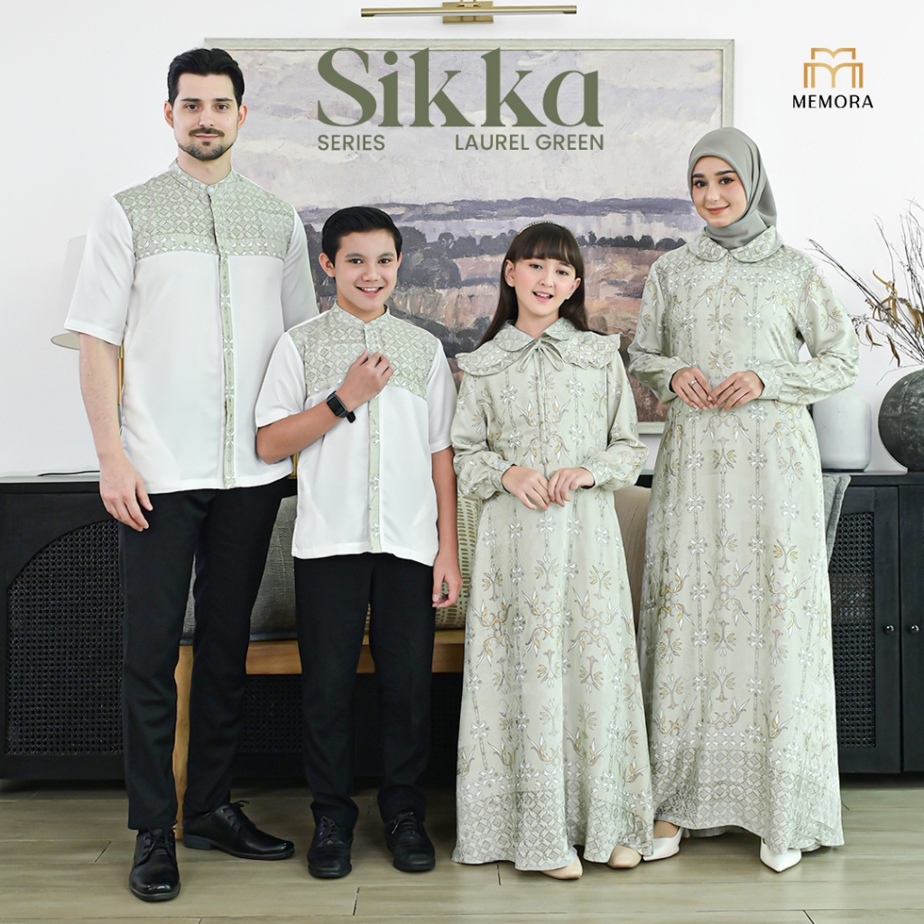 Jual [SARIMBIT 35] Sarimbit Lebaran 2026 Series SIKKA LAUREL GREEN By ...
