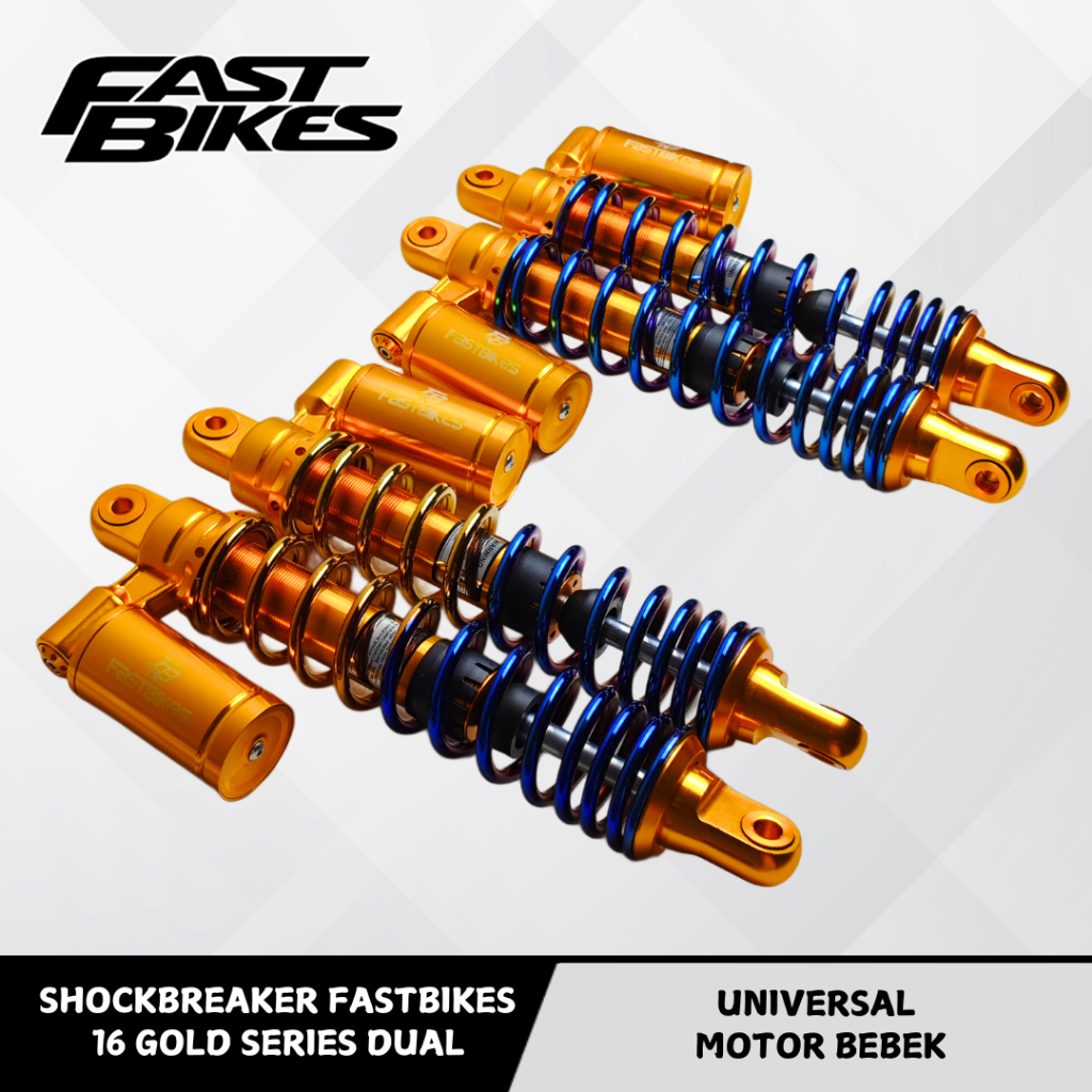 Jual Shockbreaker FASTBIKES Dual Tabung Bawah Gold Series 280 320 340MM ...