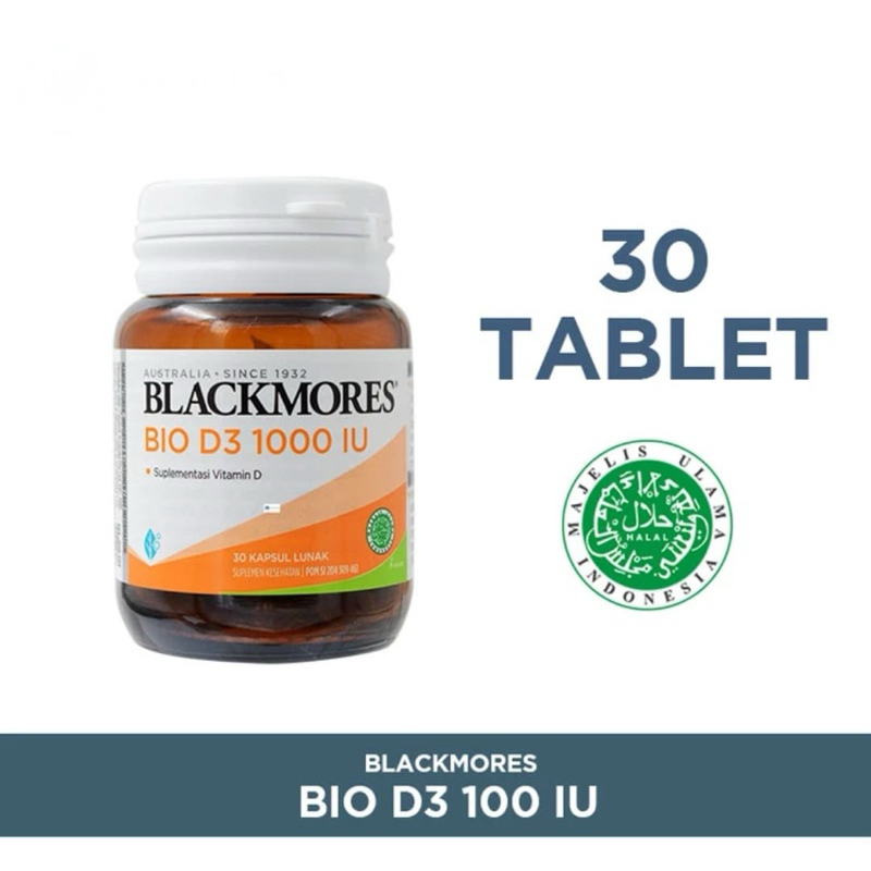 Jual BLACKMORES Bio D3 1000IU 30 kapsul - Suplementasi Vitamin D | Shopee Indonesia