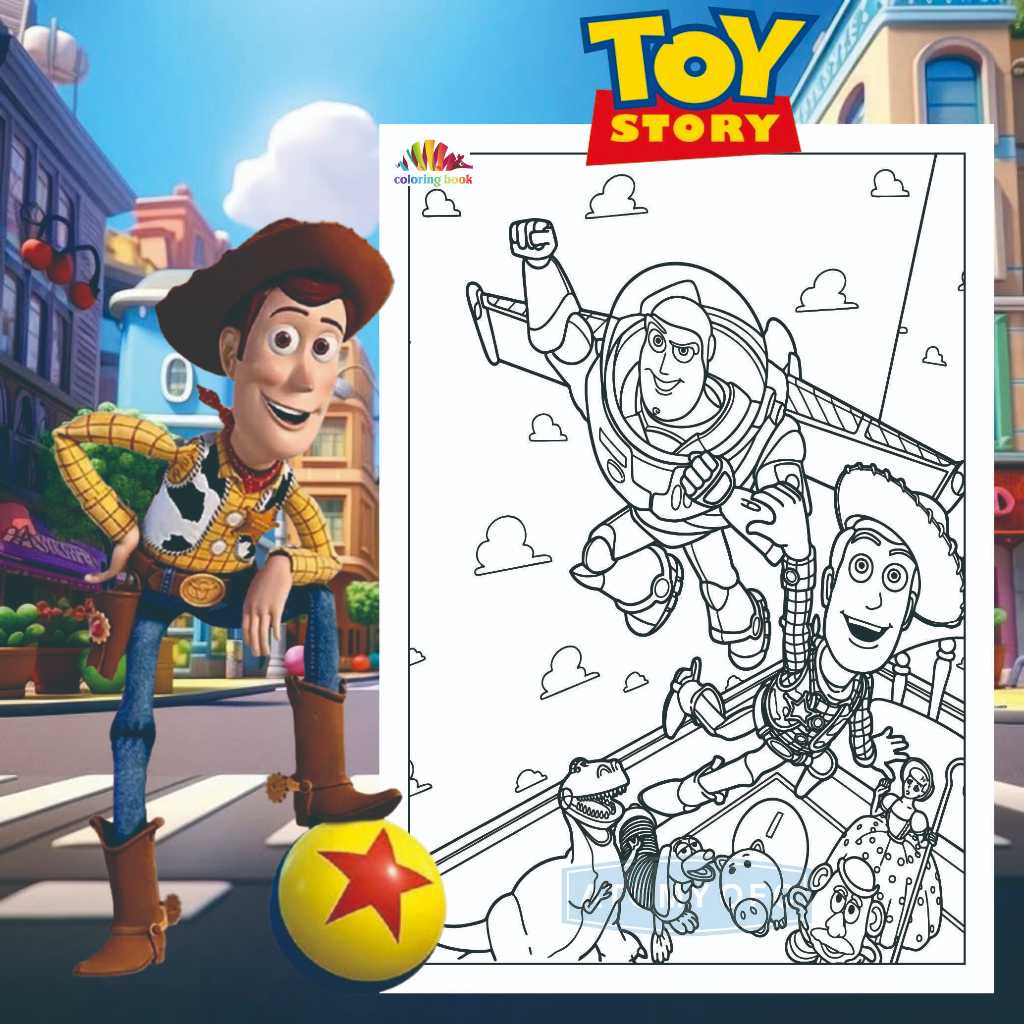 Jual KERTAS MEWARNAI / COLORING / KERTAS GAMBAR / TOY STORY / KERTAS ...