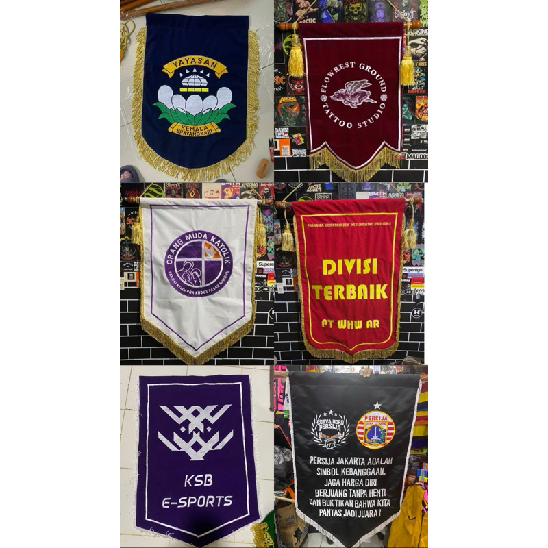 Jual Bendera Vandel Custom Ukuran Set Palang Kayu Bandul | Shopee Indonesia