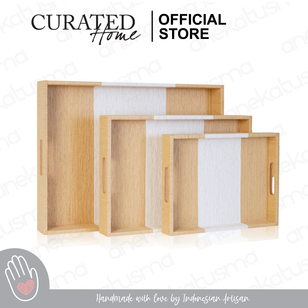 Jual Nampan/Tray Persegi Tenun Modern | Decorative Tray | Curated Home ...