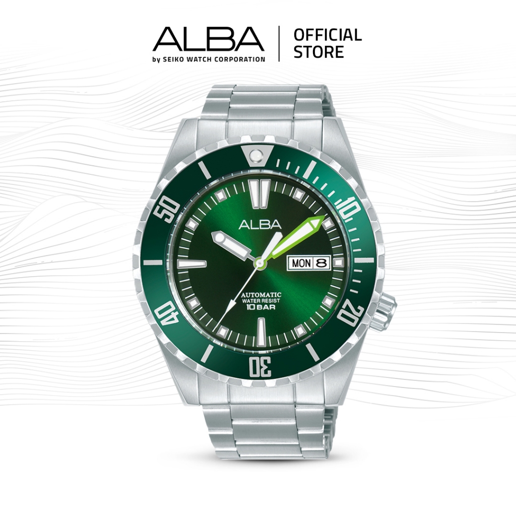 Jual Alba Mechanical Jam Tangan Pria AL4699 / AL4699X1 Automatic Green ...
