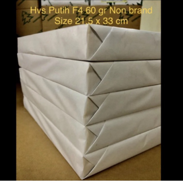 Jual Kertas HVS putih 60 gr F4 ( folio / 21,5x33 cm ) Non brand ...