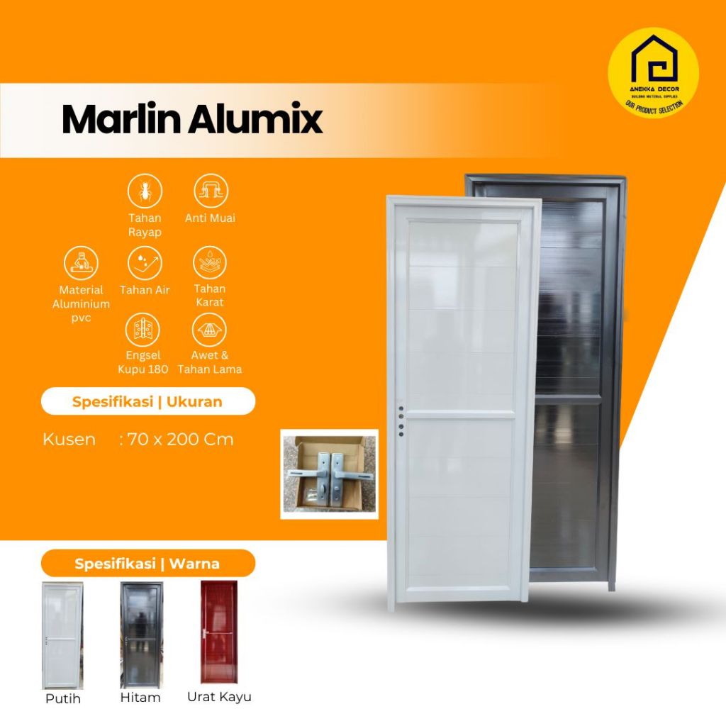 Jual Marlin Platinum Pintu Kamar Mandi Aluminium | WC Minimalis ...
