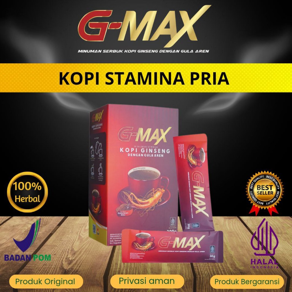 Jual KOPI GMAX MINUMAN KEJANTANAN PRIA GINGSENG ALAMI KOPI STAMINA KUAT TAHAN LAMA ORIGINAL BPOM ...