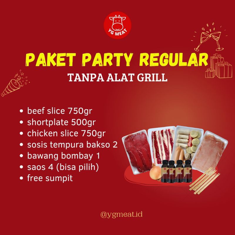 Jual PAKET GRILL PARTY REGULAR 8-12 orang | Shopee Indonesia