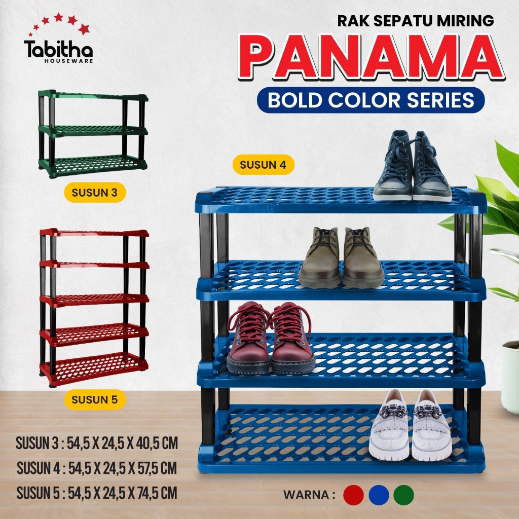 Jual Rak Sepatu Miring Panama , Rak Sepatu Datar Pandora Bold Color ...