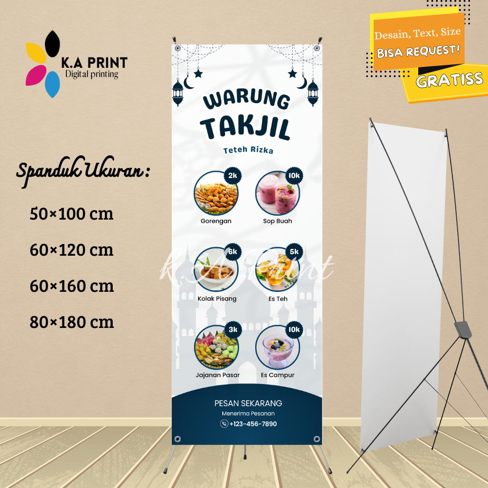 Jual Cetak Spanduk Banner Jualan Warung Takjil Aneka Makanan Custom ...