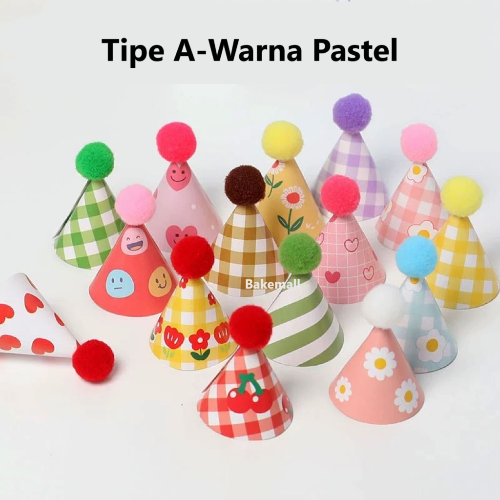 Jual Cake Topper Topi/Birthday Hat Topper/ Topper Birthday Hat/ Paper ...