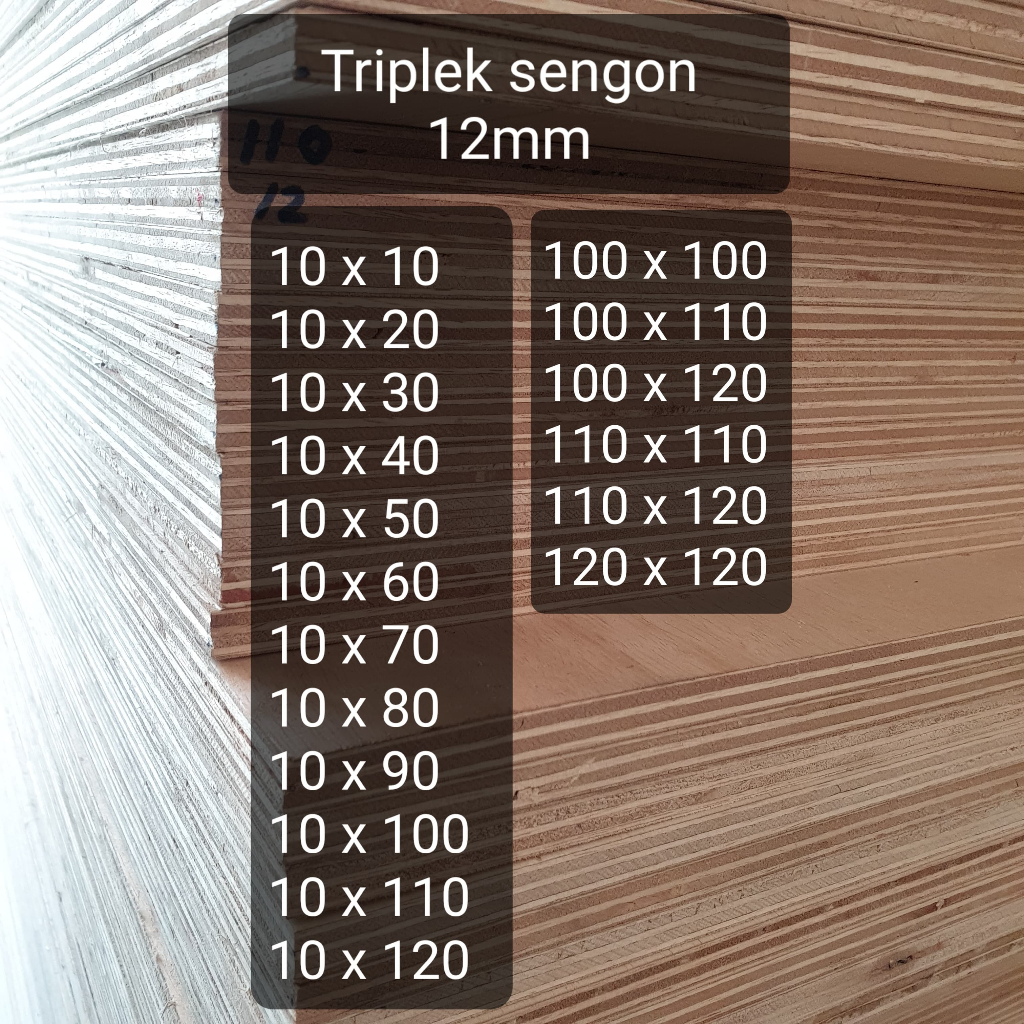 Jual Triplek custom sngon 12mm plywood multiplek halus 2 sisi | Shopee ...