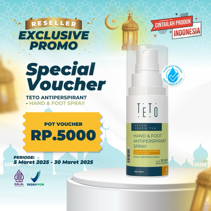 Jual Teto Hand and Foot Spray 30ml - Green Tea | Shopee Indonesia