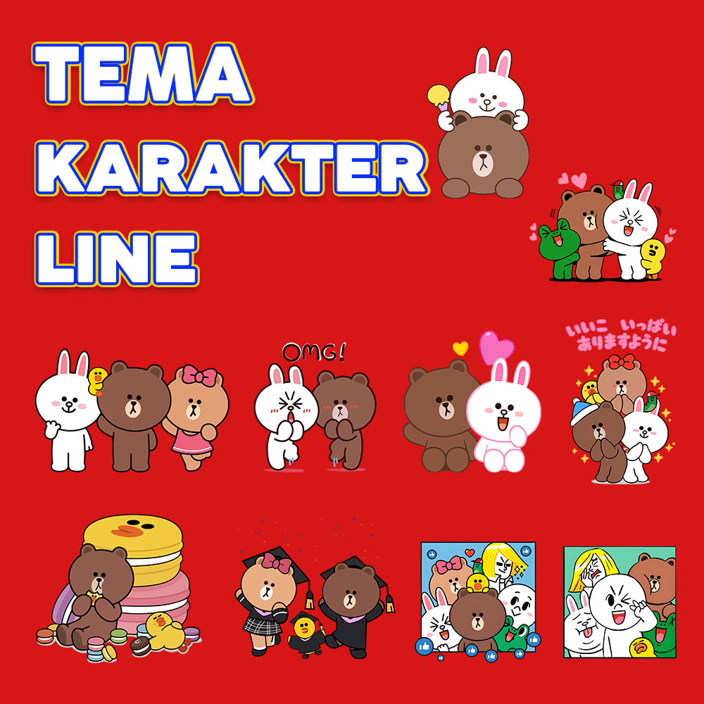 Jual SABLON SETRIKA SATUAN TEMA KARAKTER LINE VOL.1 / SABLON DTF ...