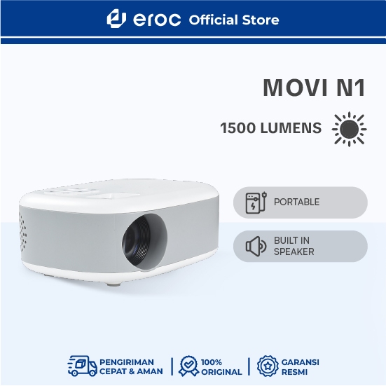 Jual EROC Mini Projector - Movie Portable Projector - Built in Speaker - LCD Display - MOVI N1 ...