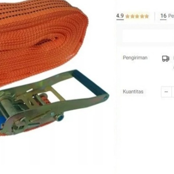 Jual Ratchet Tie Down 2" x 10mtr Webbing Cargo Lashing Tali Pengikat ...