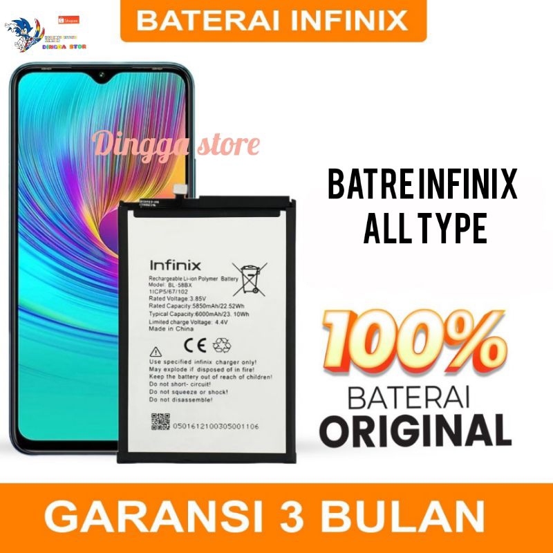 Jual Baterai Batre INFINIX Hot 5 6 7 8 9 Play Hot 10s Hot 10 play Hot ...