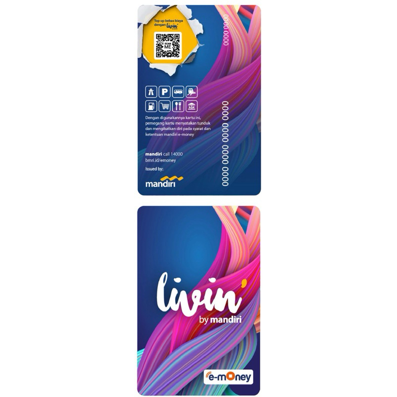 Jual E-money card by livin original mandiri violet potret | Shopee ...