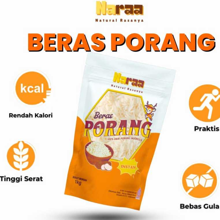 Jual 1Kg Gram Beras Porang Naraa Solusi Sehat Rendah Kalori Bebas Gluten untuk Diet dan Gaya ...