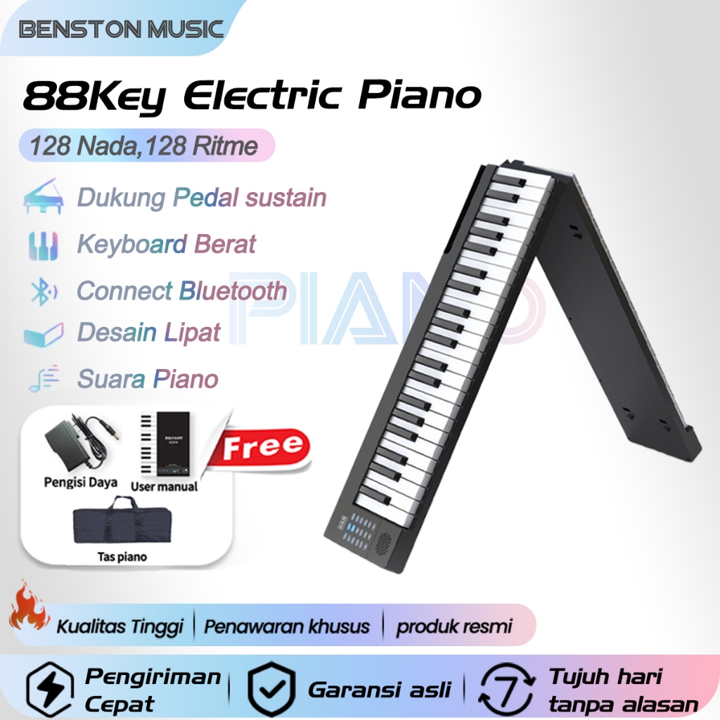 Jual Benston Music- 88-key folding piano, smart electric piano 88-key ...