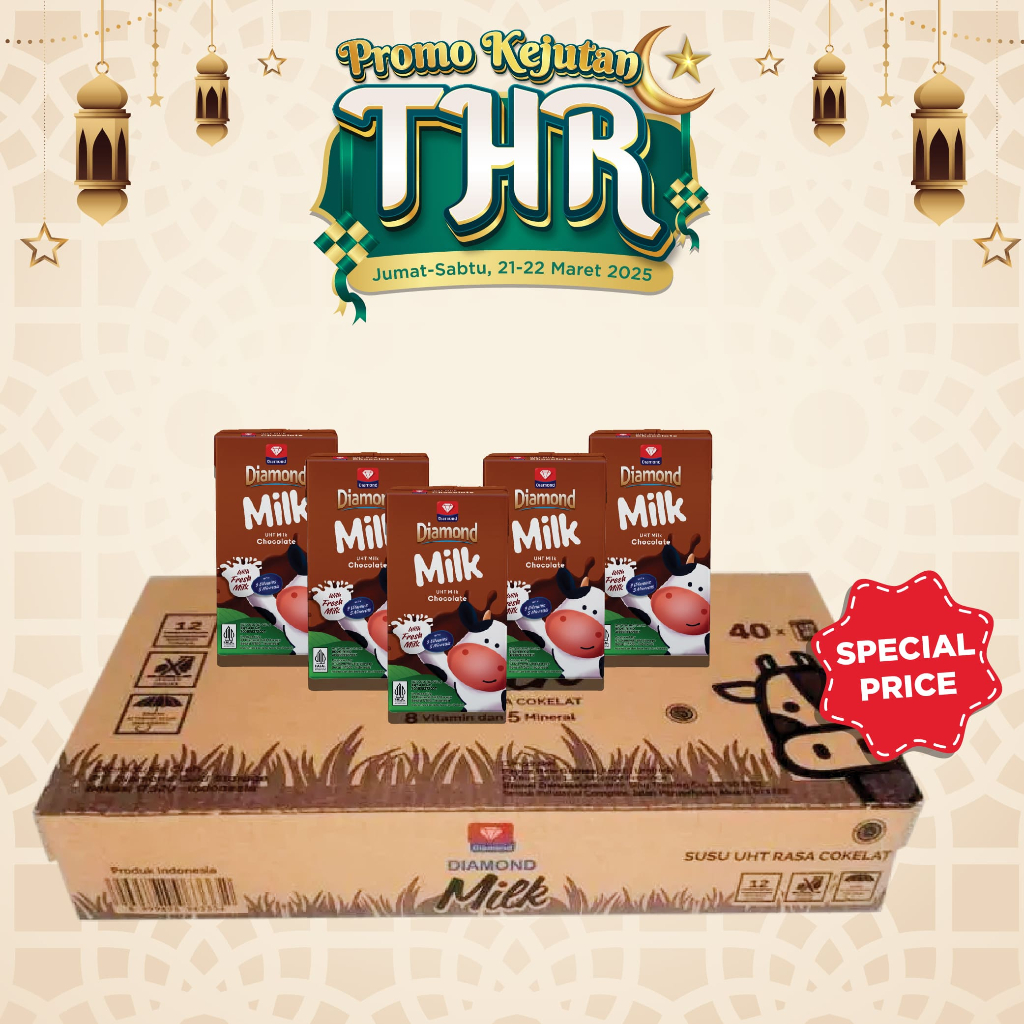 Jual PROMO HEMAT DIAMOND UHT MILK CHOCOLATE 125 ML 1 KARTON (ISI 40PCS) | Shopee Indonesia