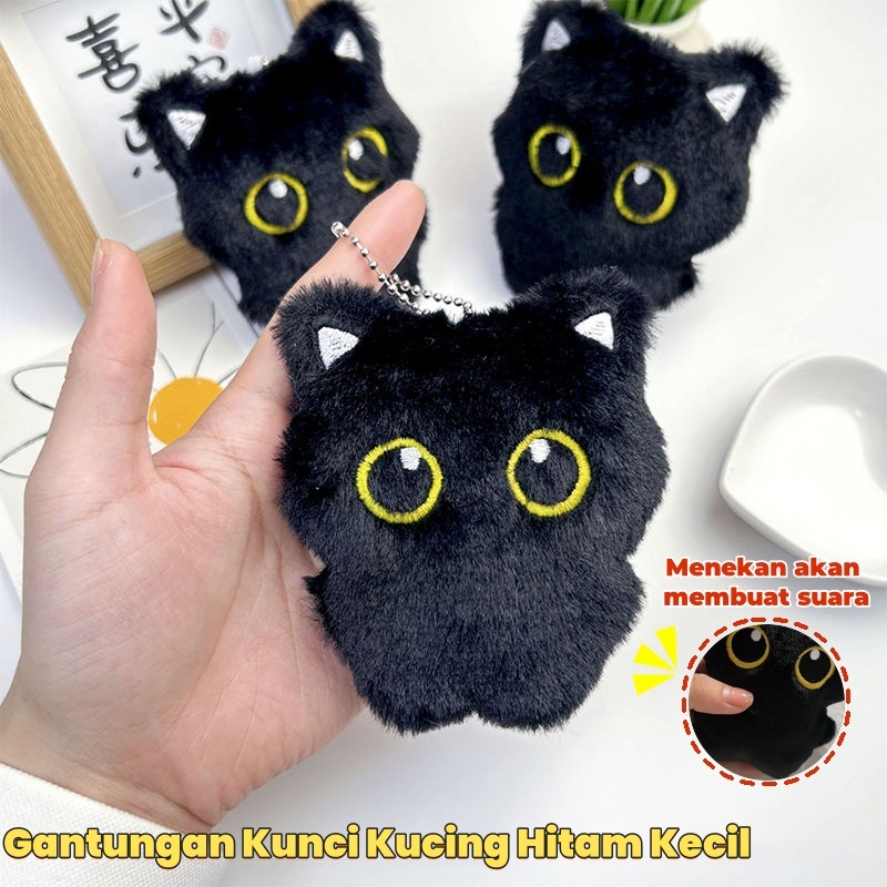 Jual Gantungan Kunci Kucing Hitam/Kucing Hitam Kecil Liontin Tas ...