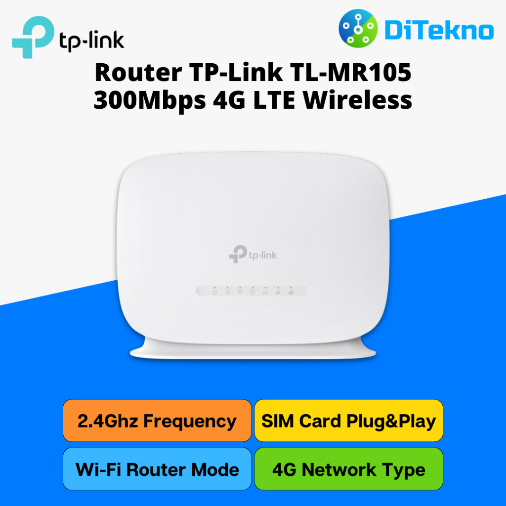 Jual TP Link TL-MR105 300Mbps 4G LTE Modem Wireless Router | Shopee ...