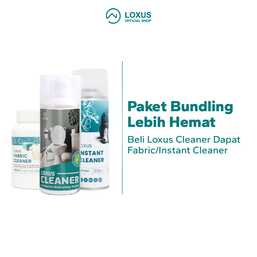 Jual Paket Bundling Lebih Hemat Beli Loxus Cleaner dapat Fabric/Instant ...