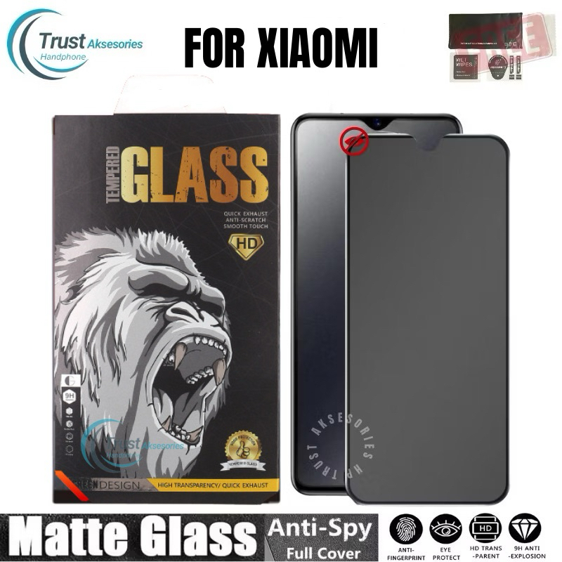 Jual TEMPERED GLASS MATTE SPY XIAOMI REDMI 13X/A5/14C/13/A3/13C/A2/A2 PLUS/A1/A1 PLUS/12/12C/10C ...