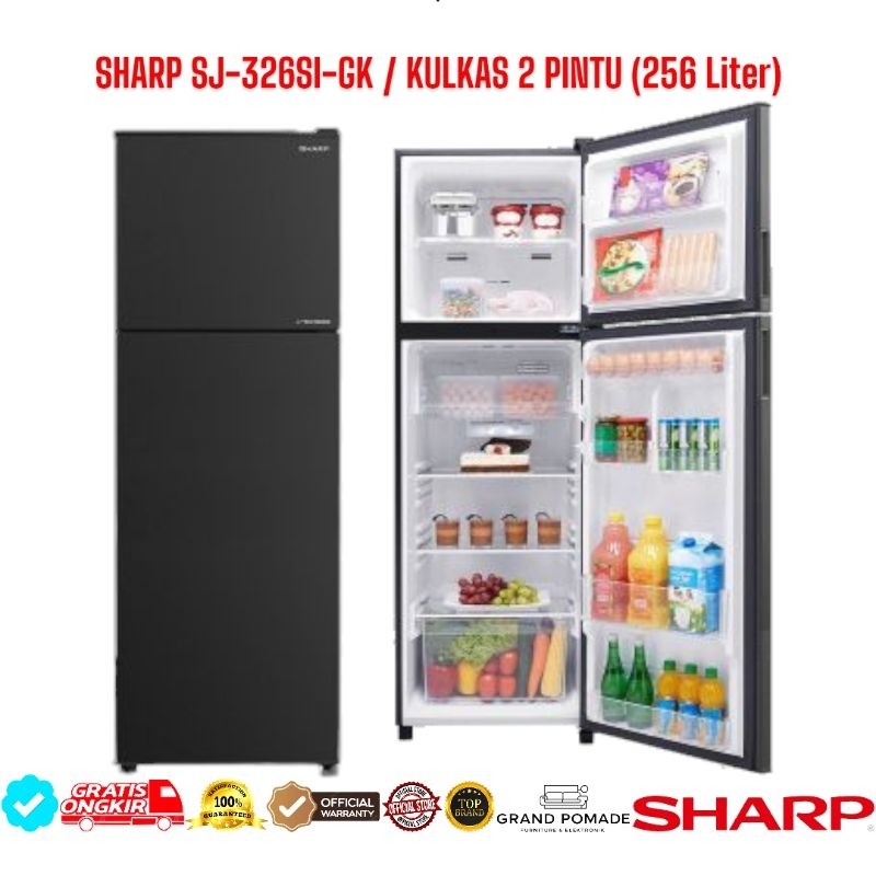 Jual KULKAS SHARP 2 PINTU SJ-326SI-GK 256 LITER | Shopee Indonesia