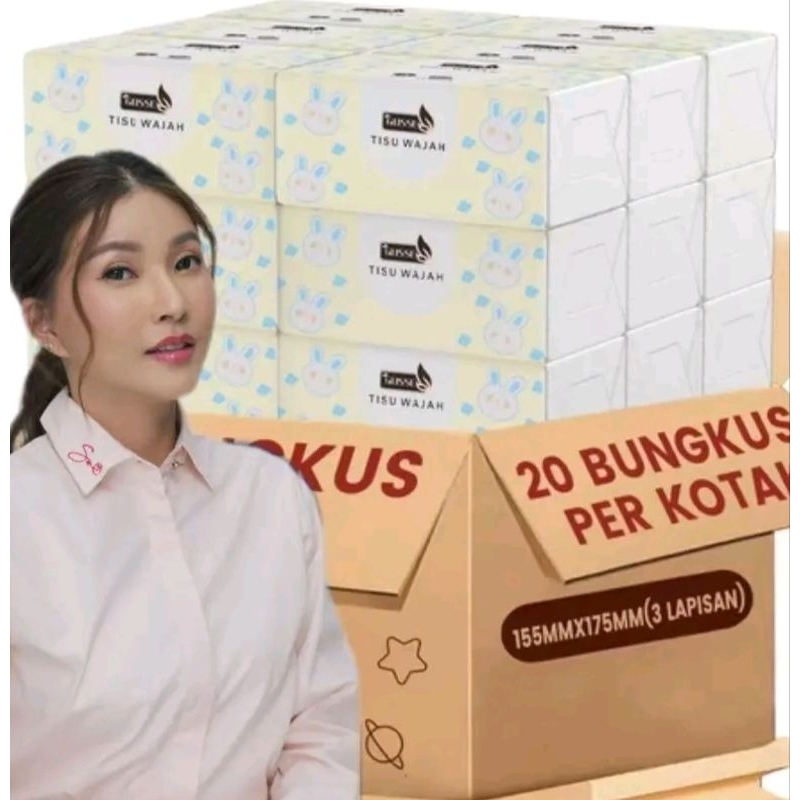 Jual (10pack) Tisu wajah Glisse 3ply/tissue face 360sheets,/tisu murah ...