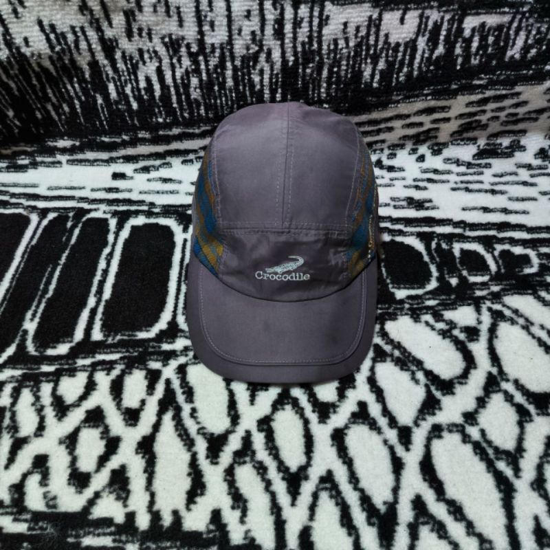 Jual topi 5 panel nilon bordir logo grey | Shopee Indonesia
