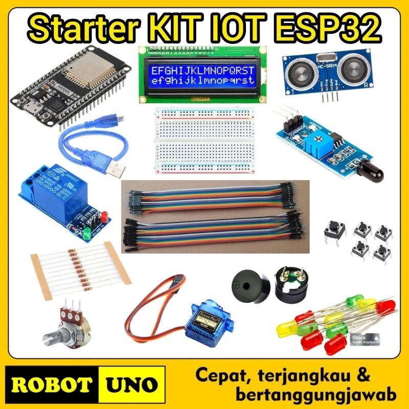 Jual Starter KIT ESP32 IOT Paket Pembelajaran IOT ESP32 Versi 2 | Shopee Indonesia