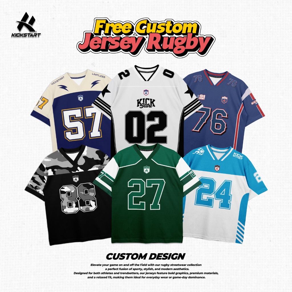 Jual [ PRE ORDER ] Jersey Custom Rugby Premium Vintage Streetwear Retro ...