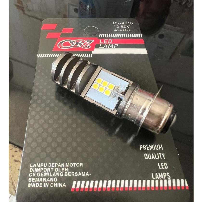 Jual LAMPU MOTOR 12 MATA LED PUTIH H6 2 SISI AC DC Motor lampu led H6 gepeng 12mata | Shopee ...