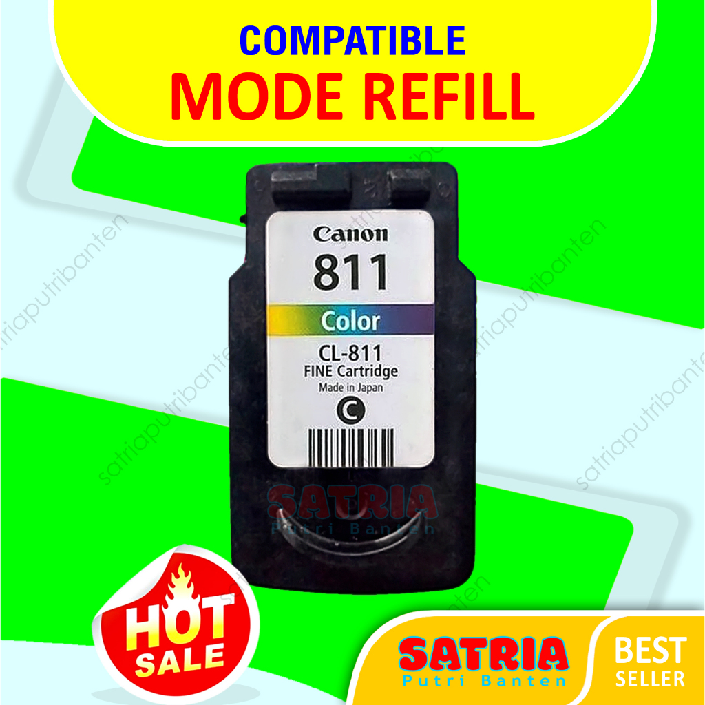Jual Cartridge Catridge Tinta Canon 811 CL-811 Color Refil Siap Pakai Compatible iP2770 MP287 ...