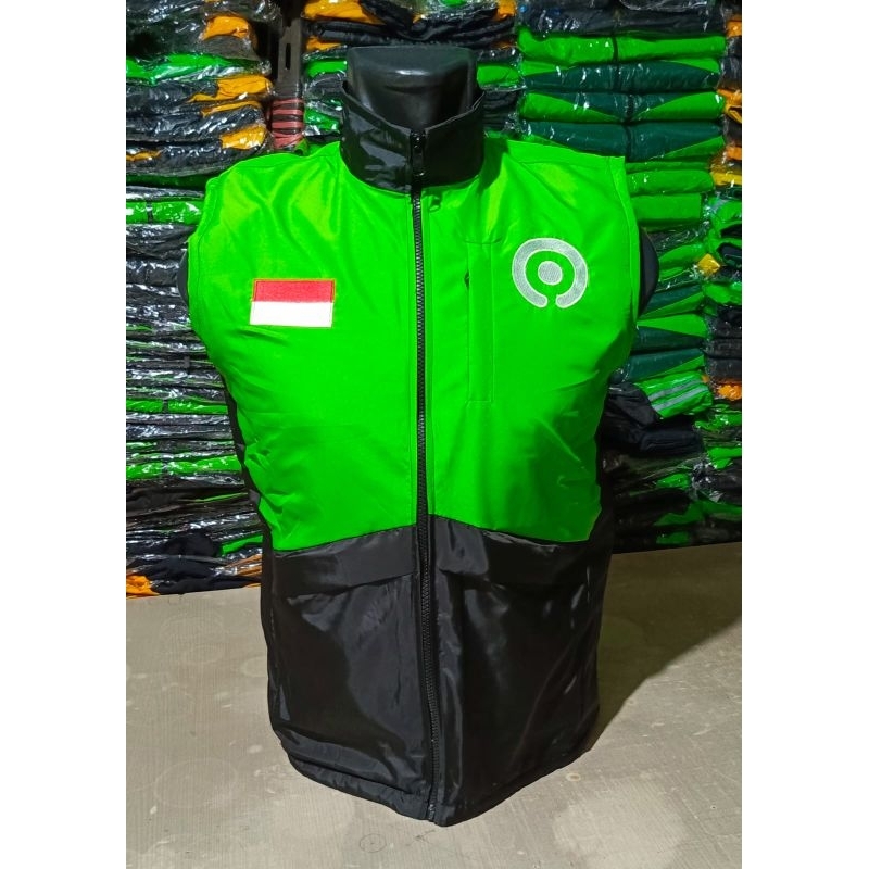 Jual Rompi pria gojek logo baru bordir anti angin anti air | Shopee ...