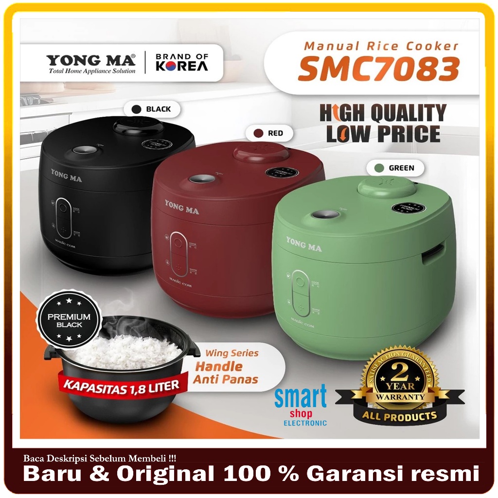 Jual Yong Ma Magic Com Yong Ma SMC 7083 1,8L 3in1 / Rice Cooker Yong Ma ...