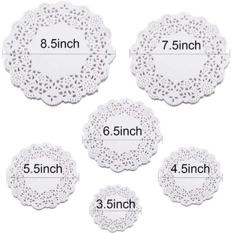 Jual Paper Doilies isi 250 pcs / Kertas alas putih renda / Alas Kue ...
