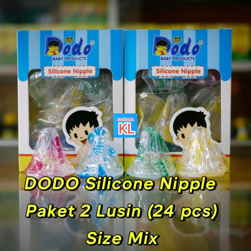 Jual DODO Silicone Nipple - Paket 2 Lusin (24 pcs) | Shopee Indonesia
