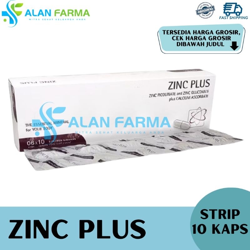 Jual Zinc Plus Strip isi 10 Kapsul ORIGINAL 100% EXP TERBARU 01/2027 ...
