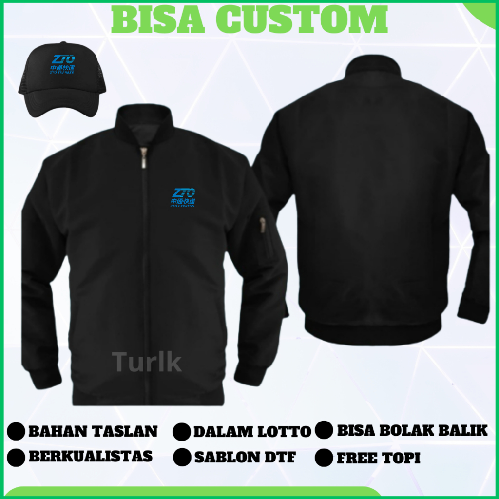 Jual Jaket ZTO Express jaket Bomber ZTO Express Custom | Shopee Indonesia