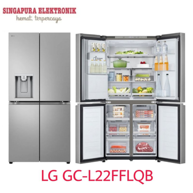 Jual LG Kulkas Queen Series (4 Pintu) GC-L22FFLQB | Shopee Indonesia
