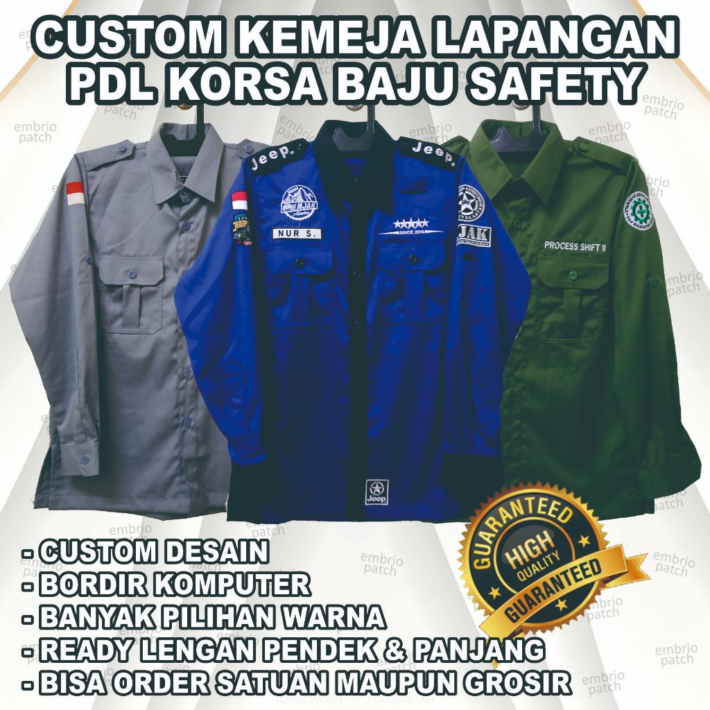 Jual CUSTOM KORSA KEMEJA PDL SATUAN MAUPUN GROSIR KONVEKSI JOGJA STD ...
