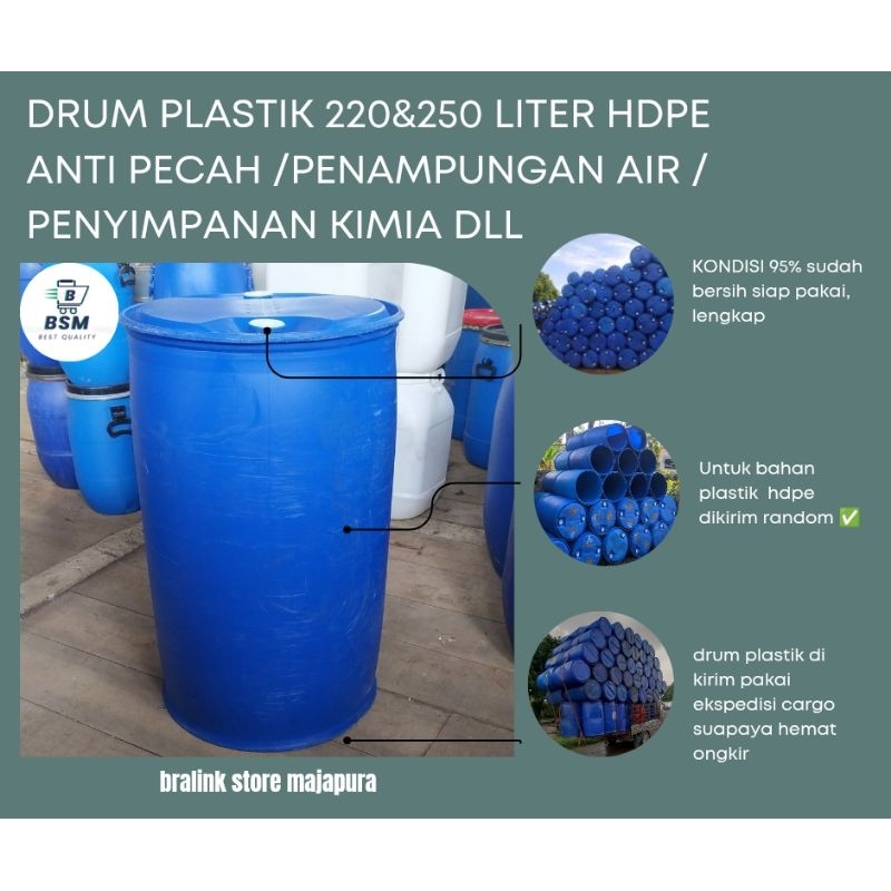 Jual Drum plastik/tong plastik/tong HDPE/penampungan air kimia dll ...